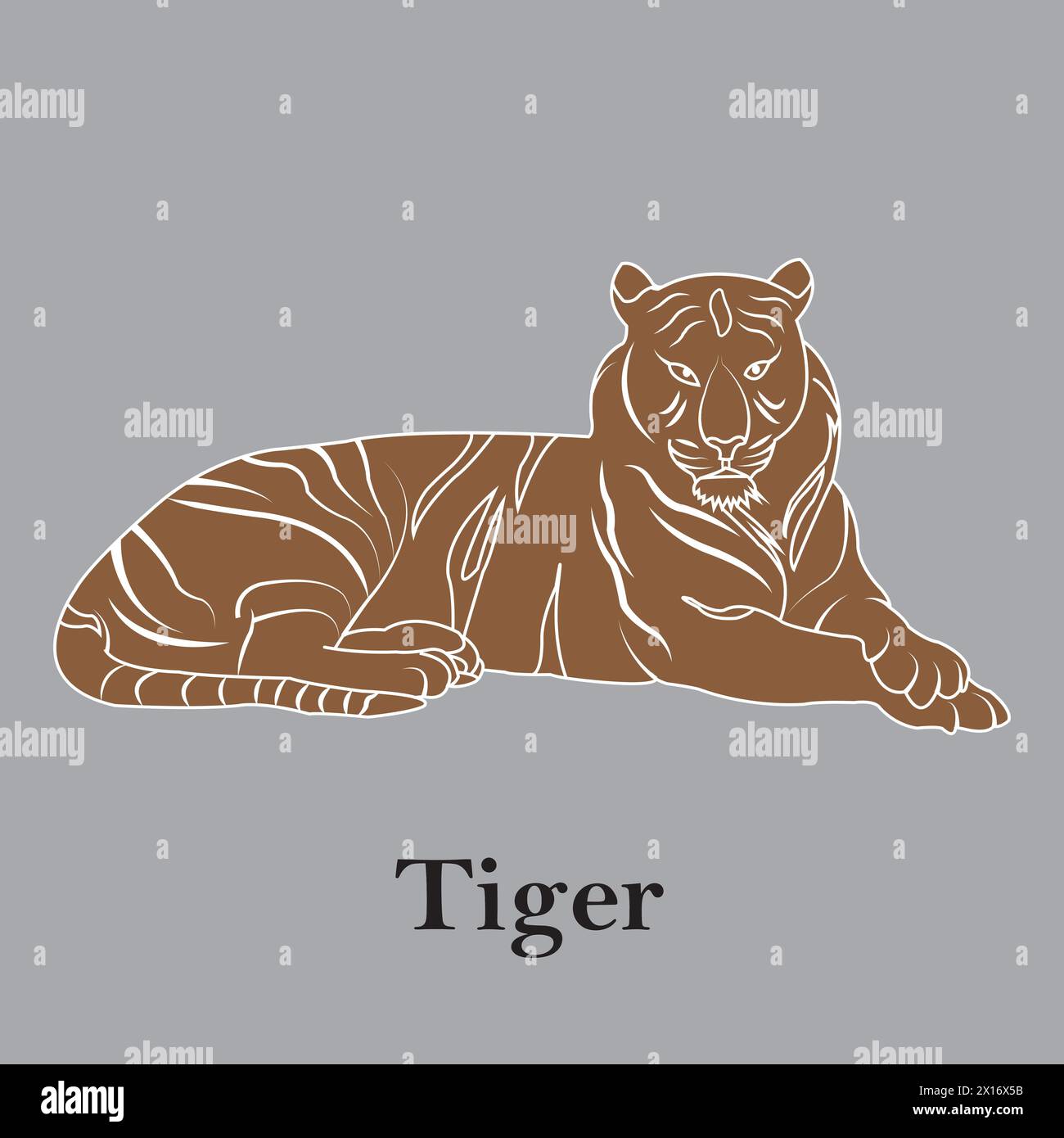 Tiger icon vector illustration simple design Stock Vector Image & Art ...