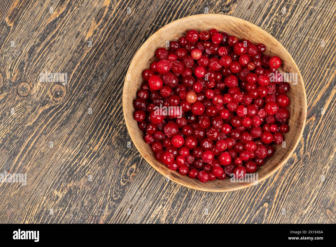 quick-frozen wild red cranberries, frozen for storage ripe red ...