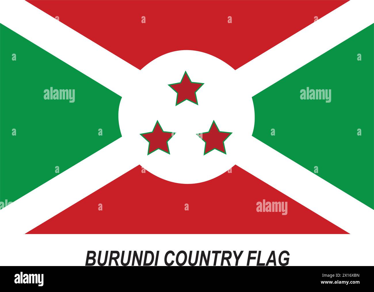 Burundi country flag vector illustration simple design Stock Vector ...