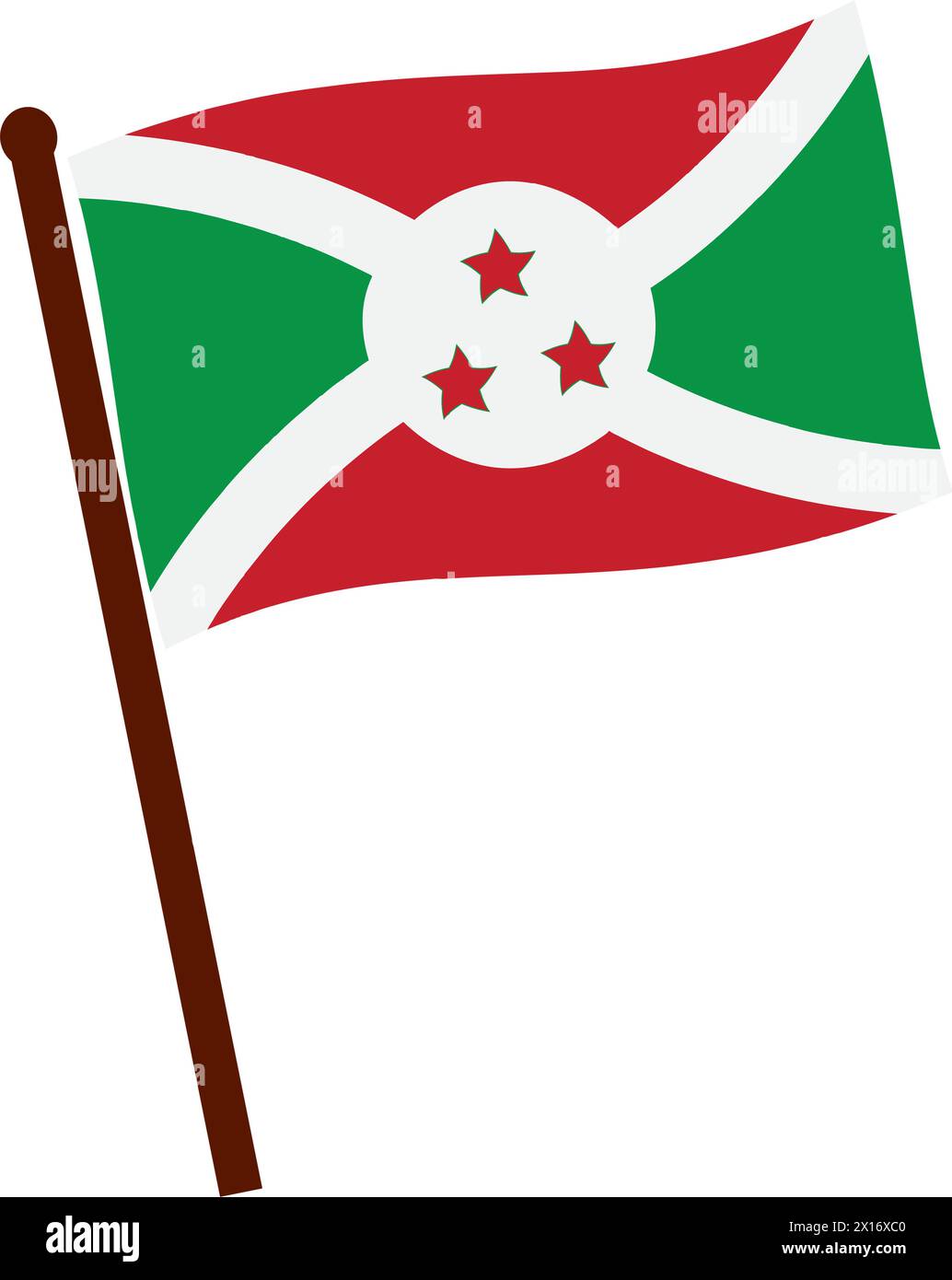 Burundi country flag vector illustration simple design Stock Vector ...