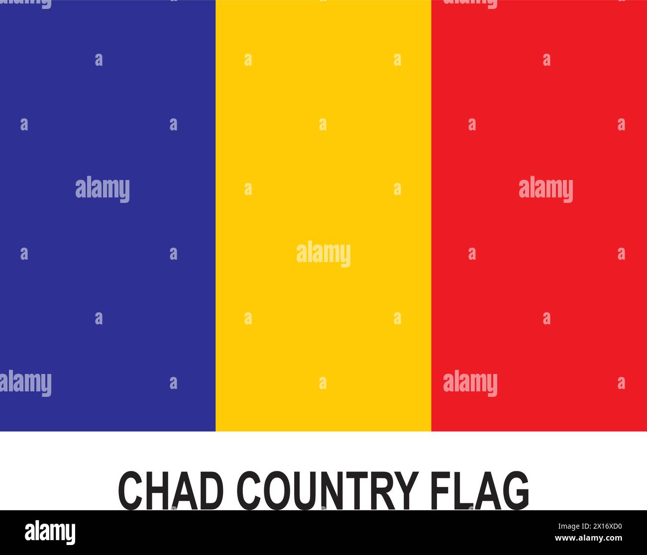 Chad country flag icon vector illustration simple design Stock Vector ...