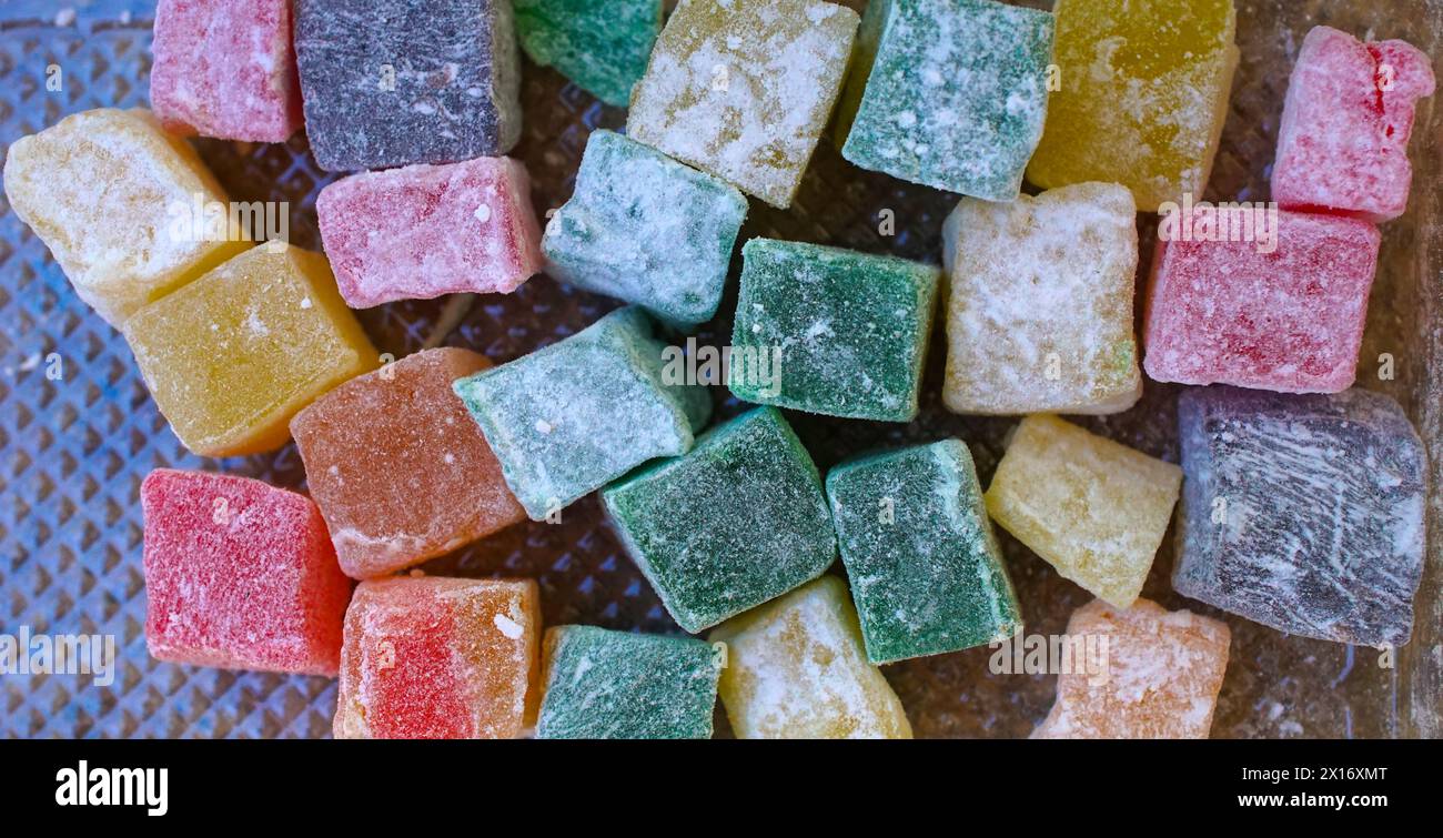 Turkish delight rahat lokum assortment hi-res stock photography and ...