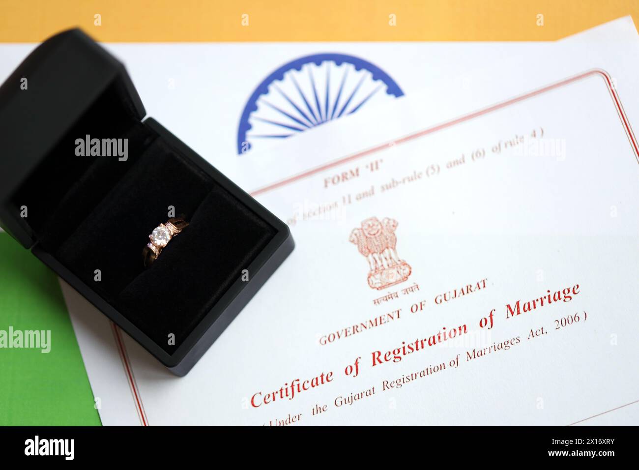 Indian Certificate of registration of marriage blank document and ...
