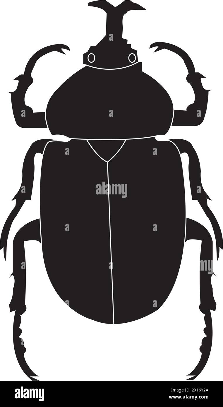 Scarab Beetle Silhouette