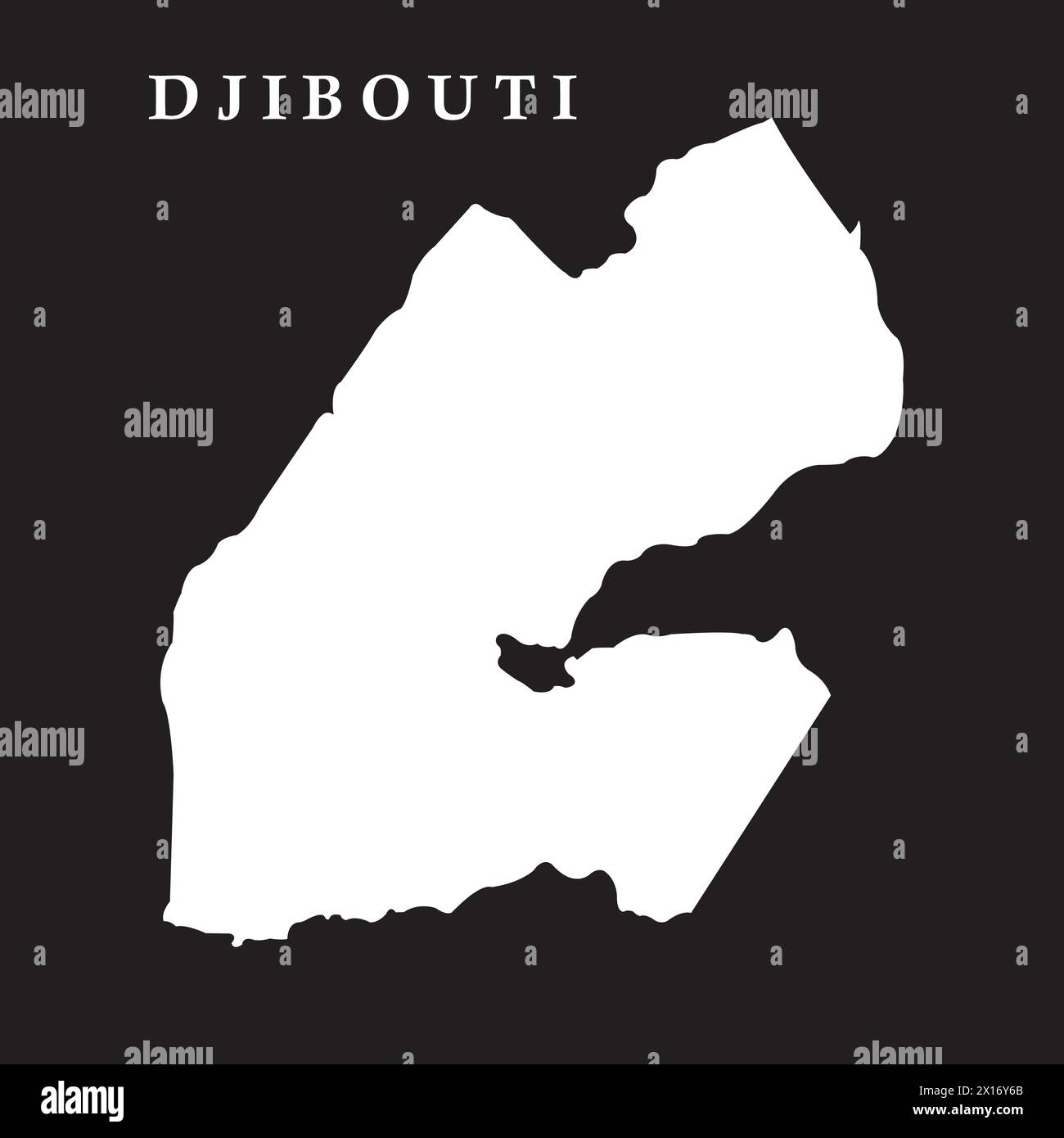 Djibouti Country Map Vector Illustration Design Background Stock