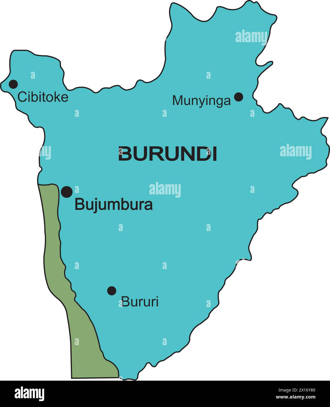 Burundi Country Map Vector Illustration Design Background Stock Vector