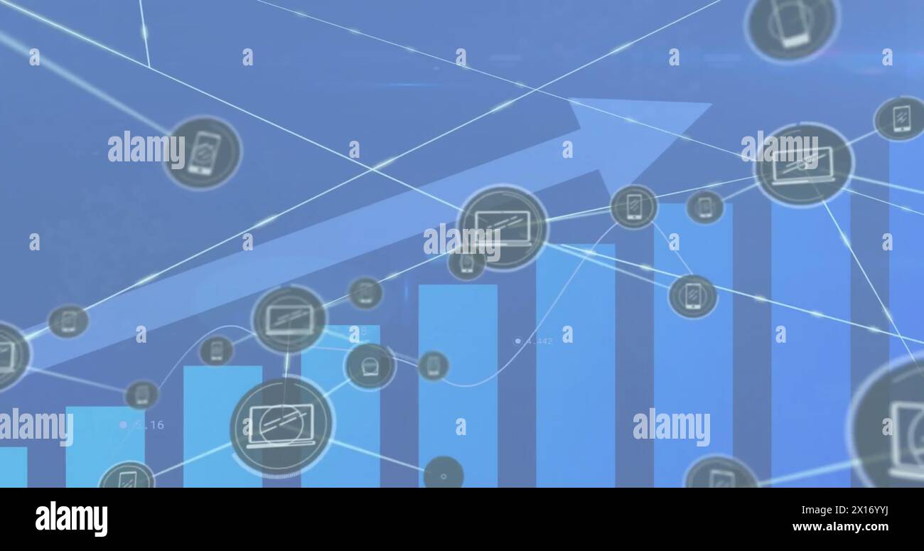 Network connection icons data processing hi-res stock photography and ...