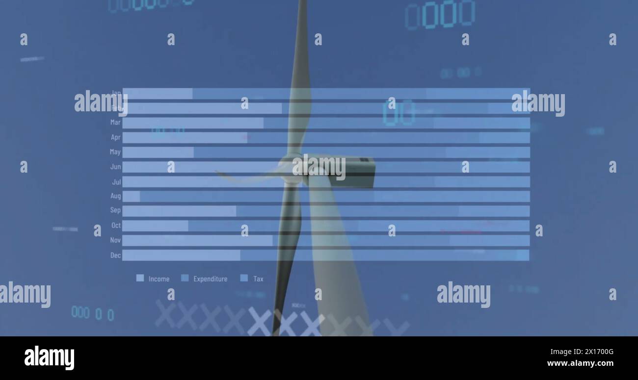 Wind turbine data processing animation hi-res stock photography and ...