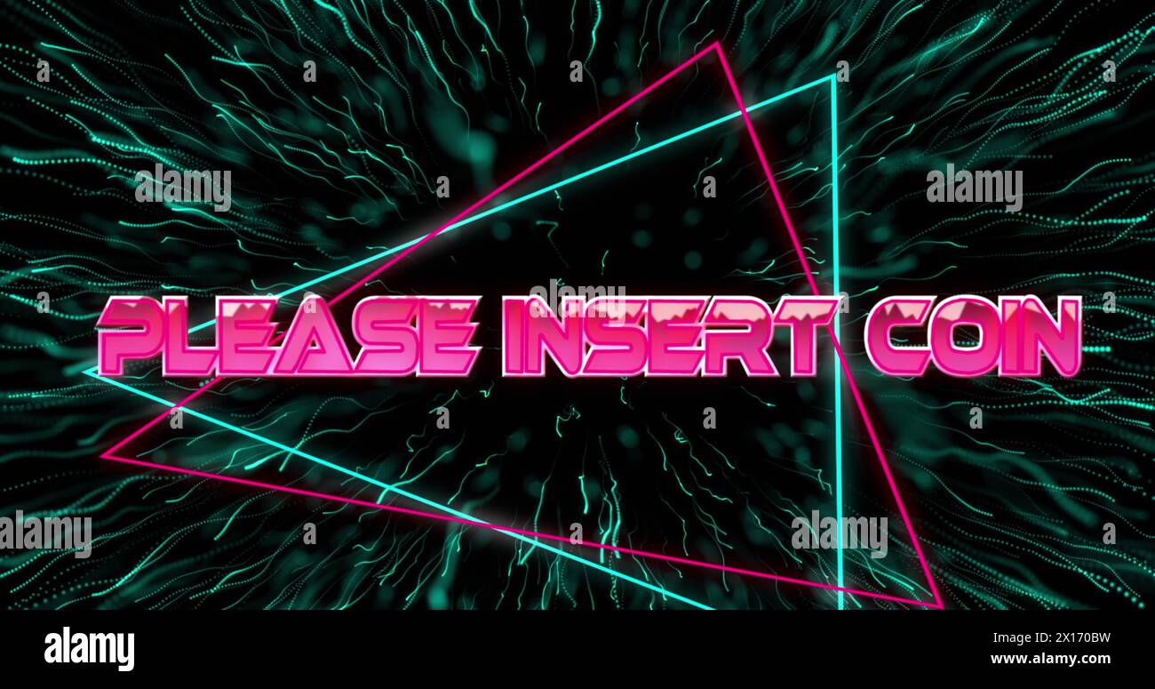 Image of please insert coin text over black background Stock Photo - Alamy