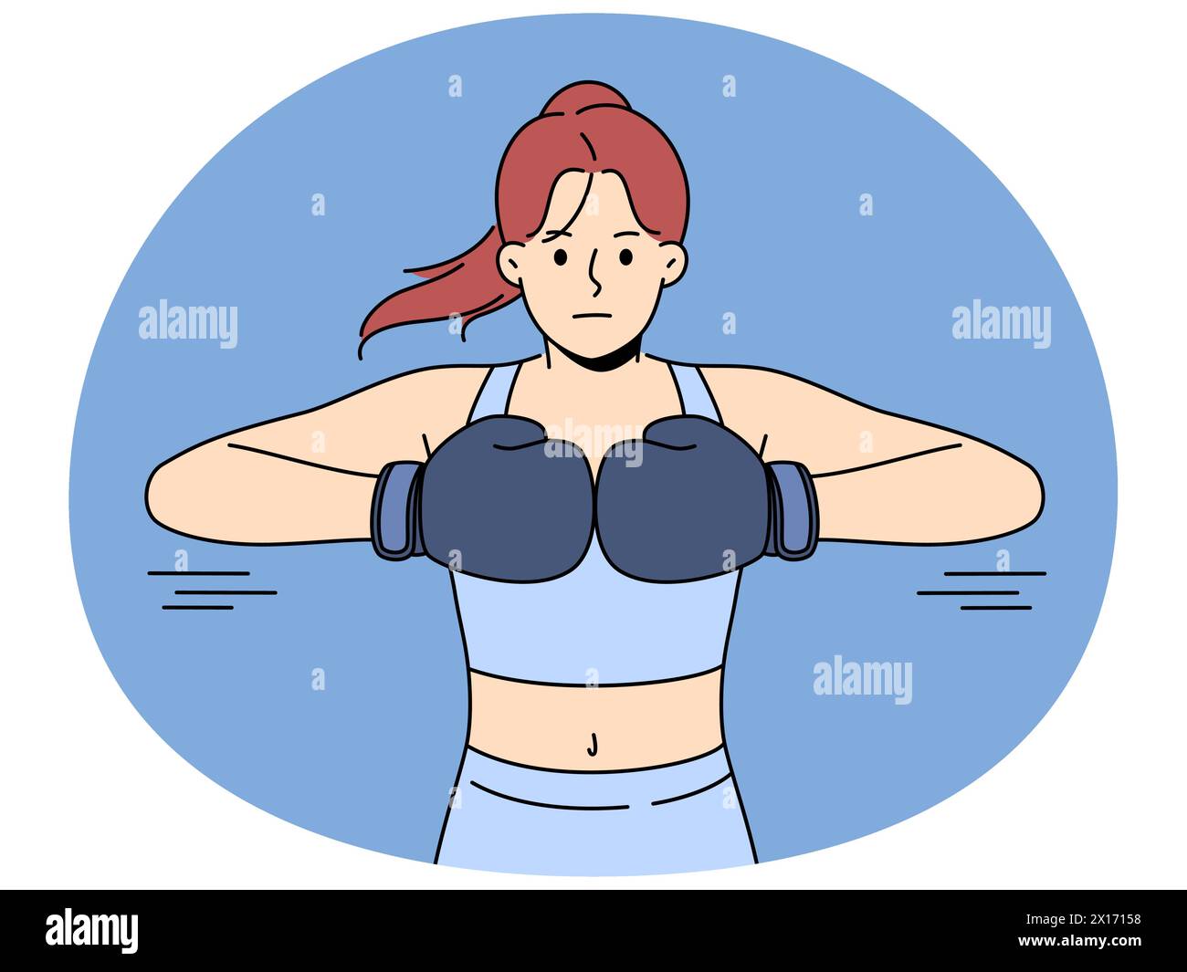 Female boxing champion Stock Vector Images - Alamy