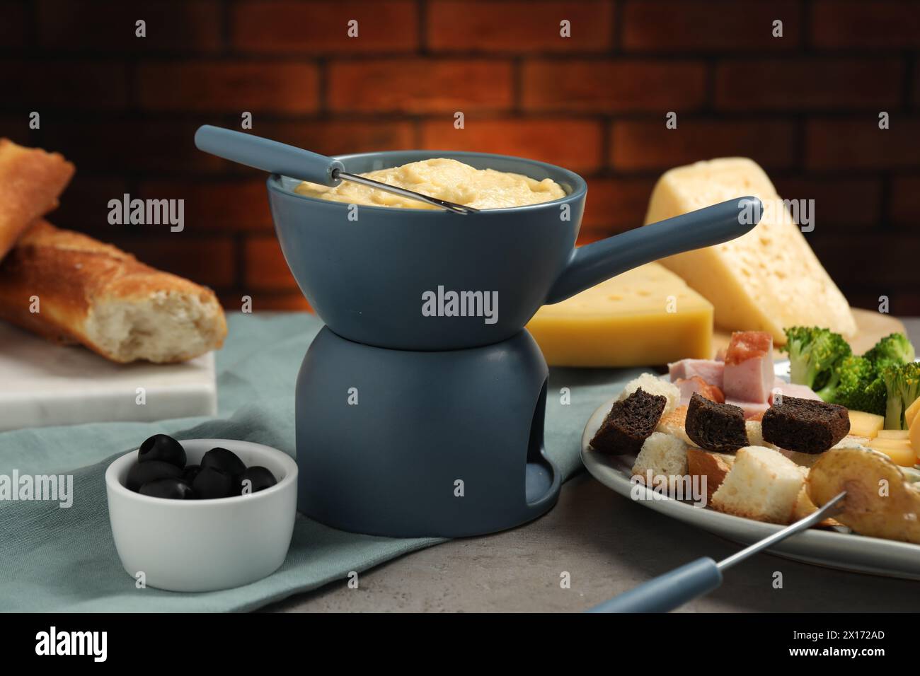 Delicious cheese fondue in hi-res stock photography and images - Alamy