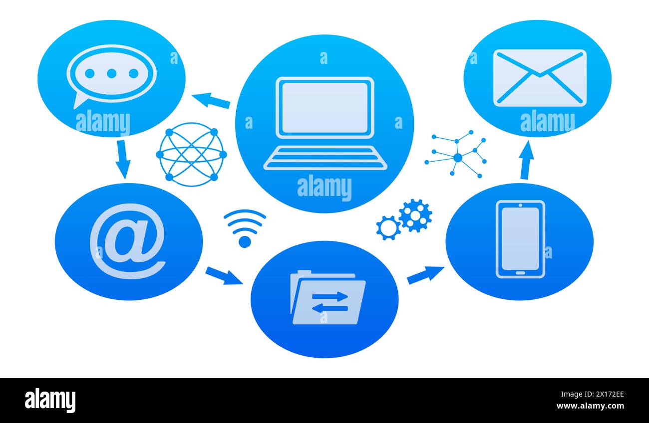 Sending email business marketing Cut Out Stock Images & Pictures - Alamy