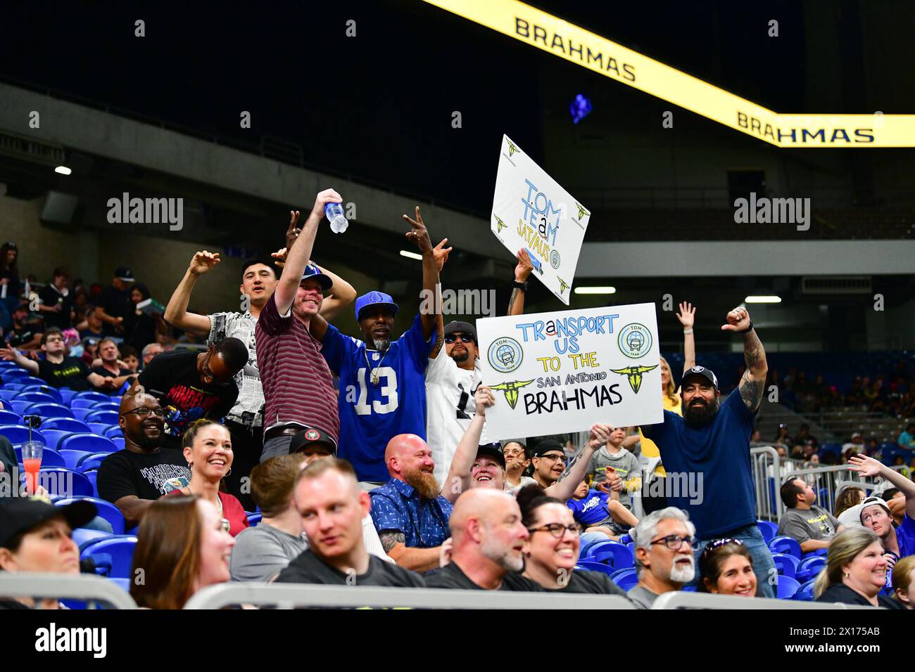 San Antonio, Texas, USA. 14th Apr, 2024. SA Brahmas and UFL fans in the Alamodome. (Credit Image ...