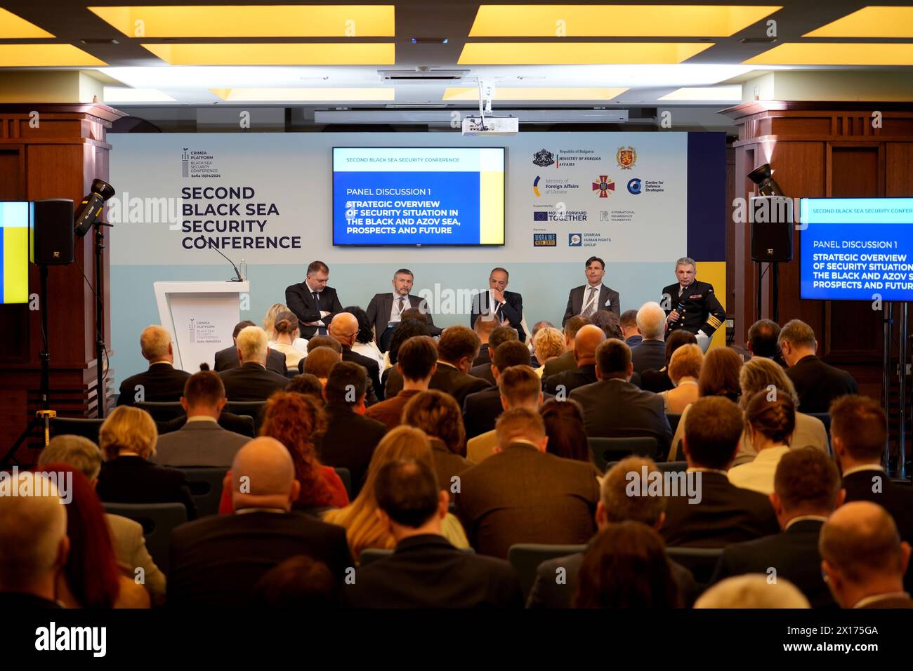 SOFIA, BULGARIA - APRIL 14, 2024 - Chairman of the Centre for Defence ...