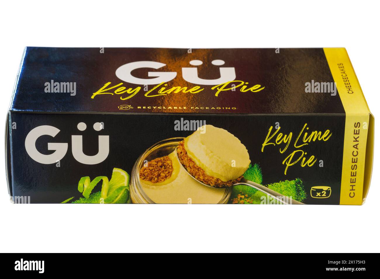 Box of Gu Key Lime Pie isolated on white background Stock Photo - Alamy