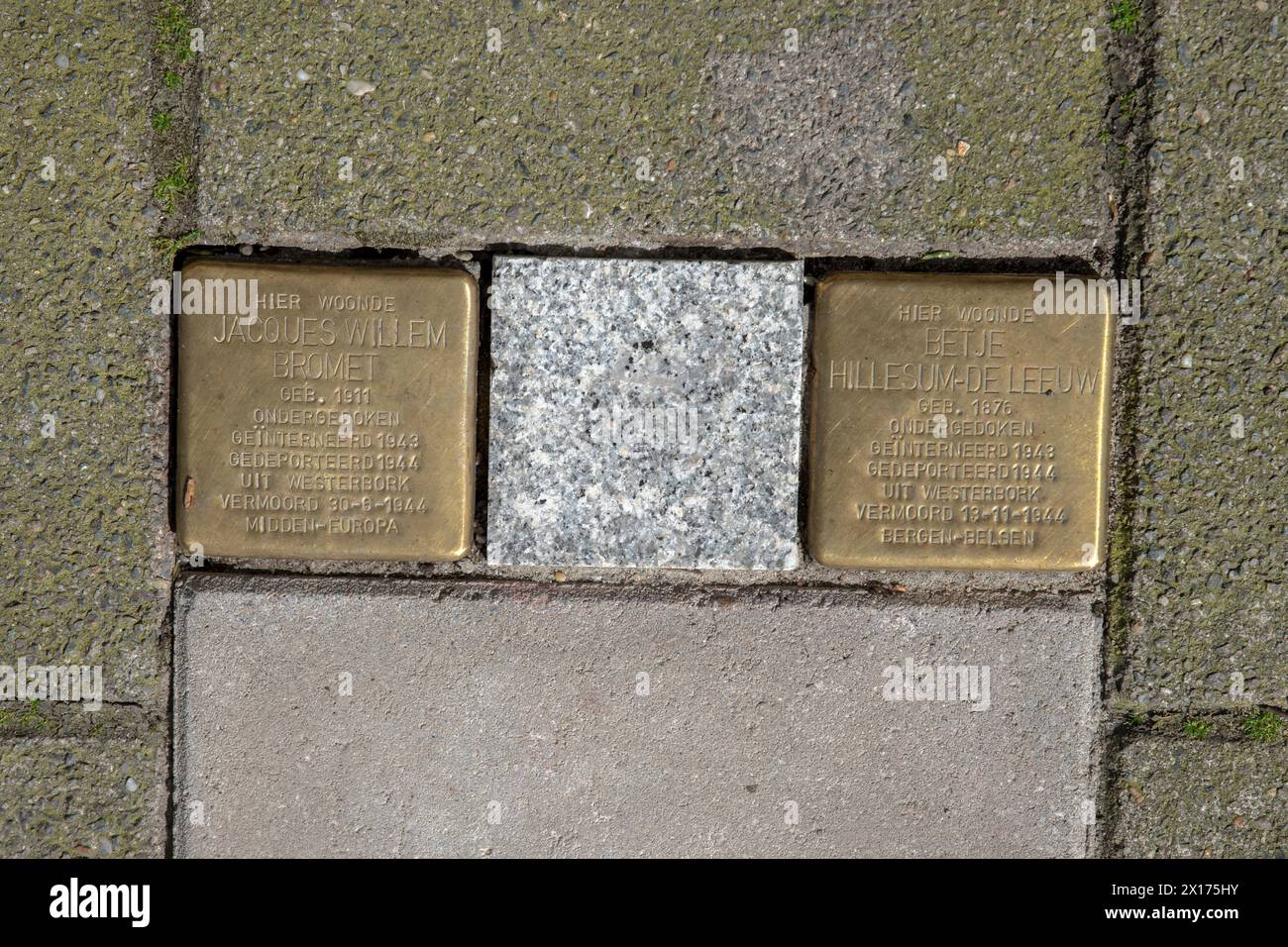 Stolperstein Memorial Stone From Jacques Willem Bromet And Betje ...