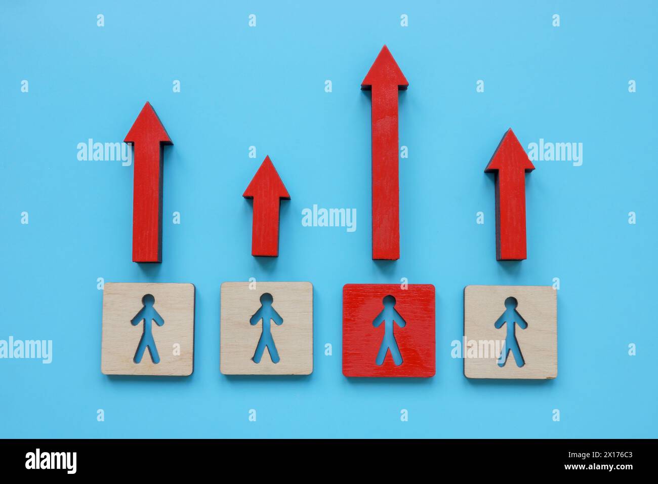 Employee performance concept. Figures and graphs as indicators of ...