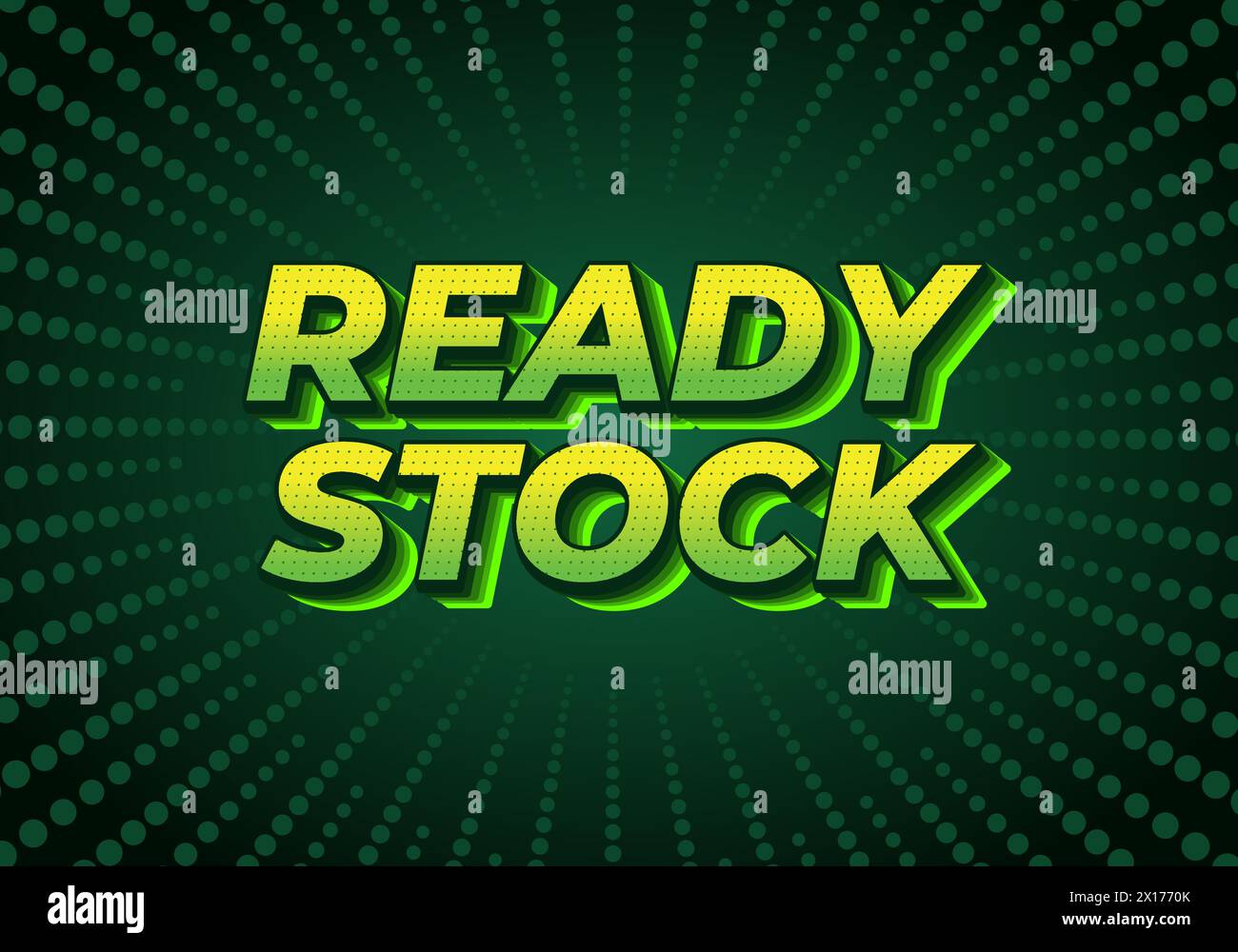 Ready stock. Text effect design in 3D look with eye catching colors ...
