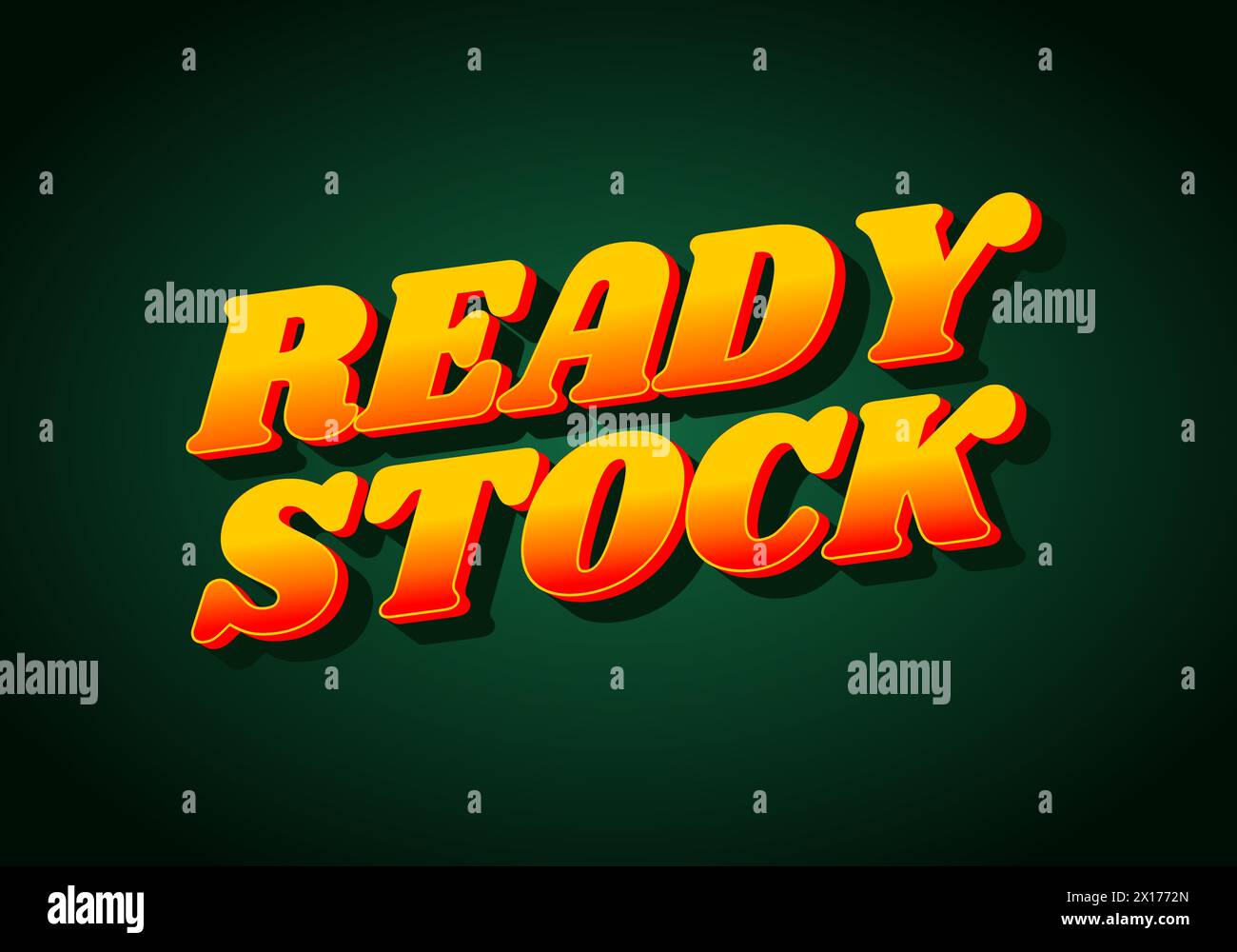 Ready stock. Text effect design in 3D look with eye catching colors ...