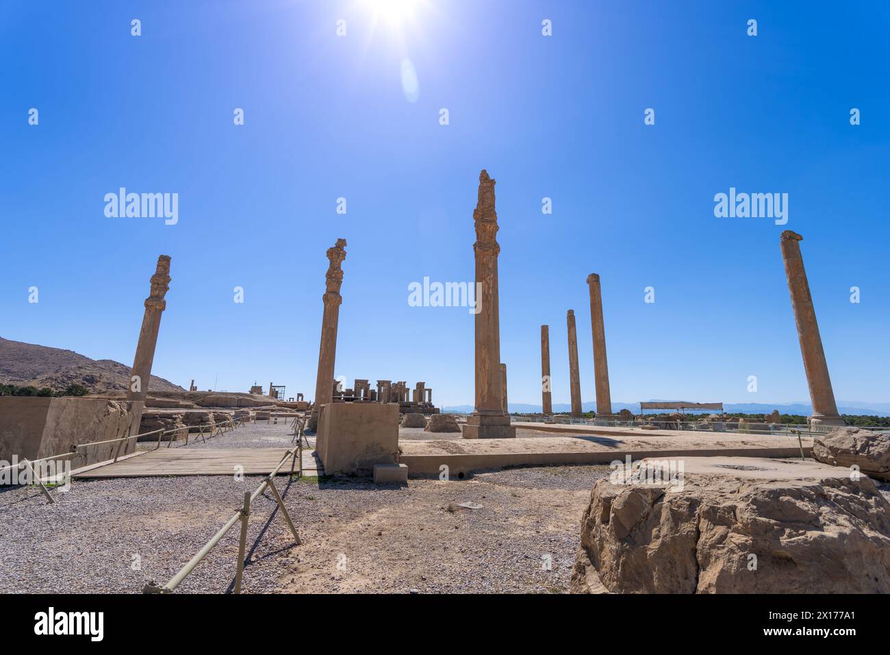 Towering columns and intricate carvings showcase the architectural ...