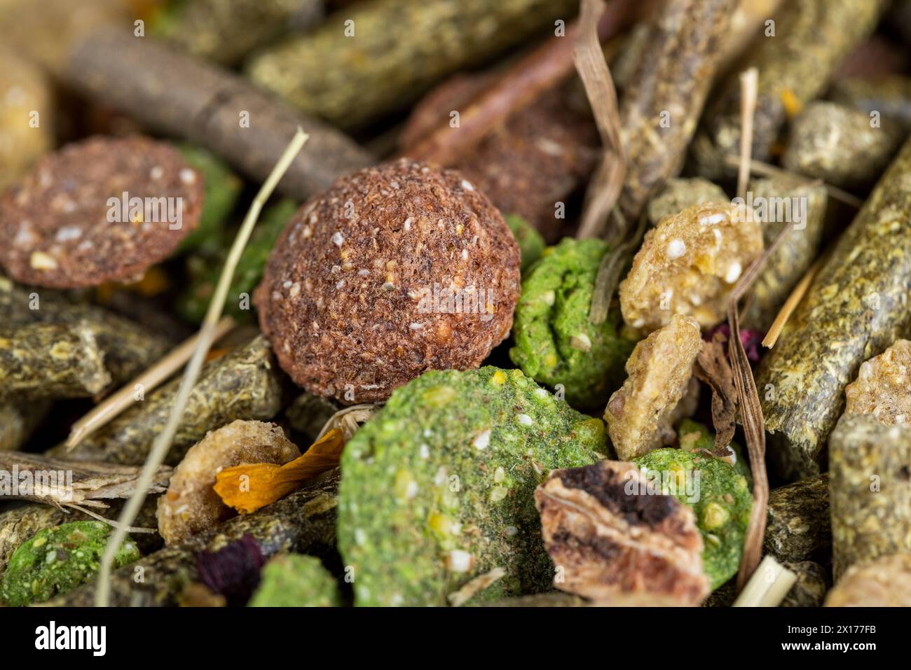 mixed cereals, grass, grain, corn for animals, combined pet food for ...