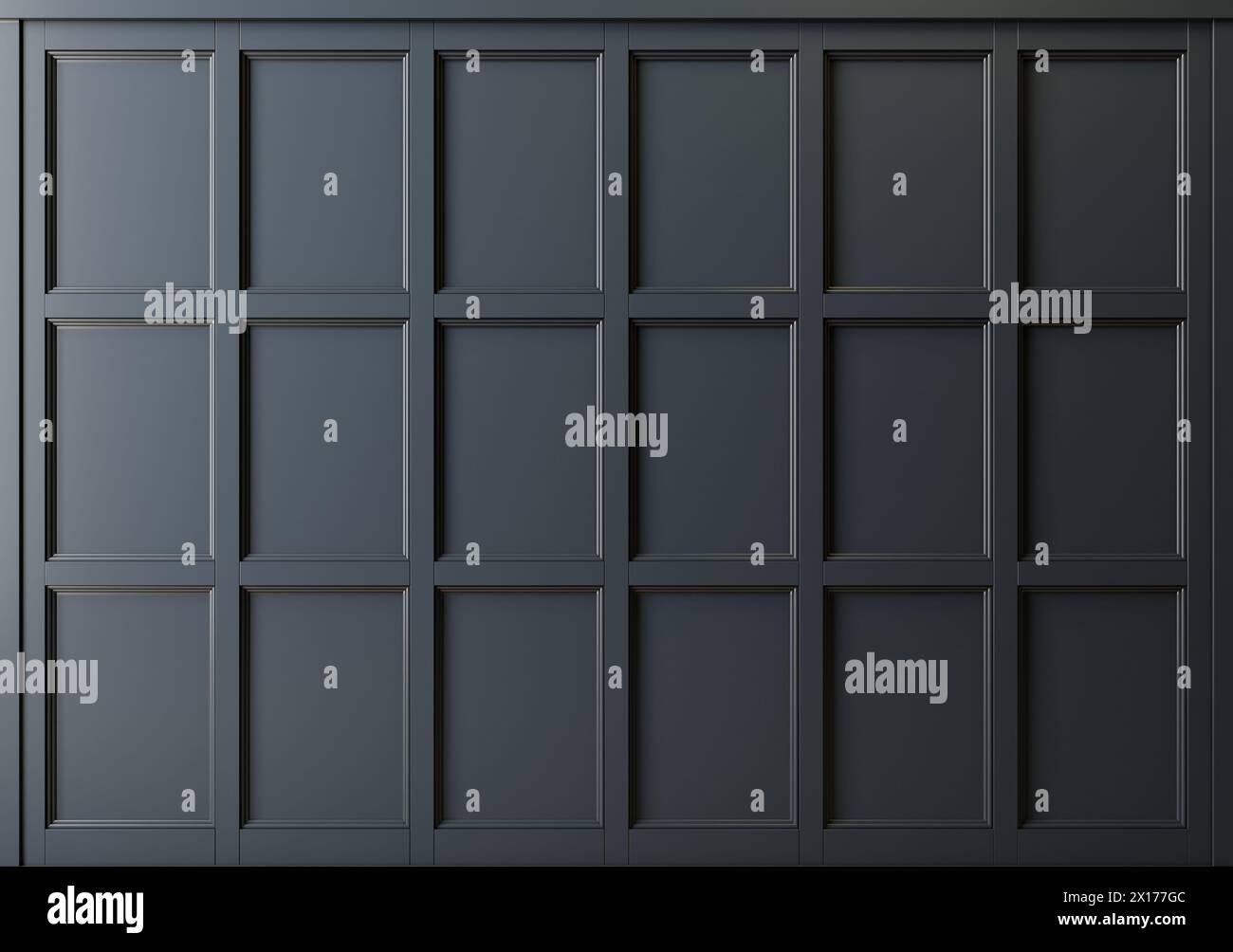 Wood panel cabinet blue background Stock Photo - Alamy