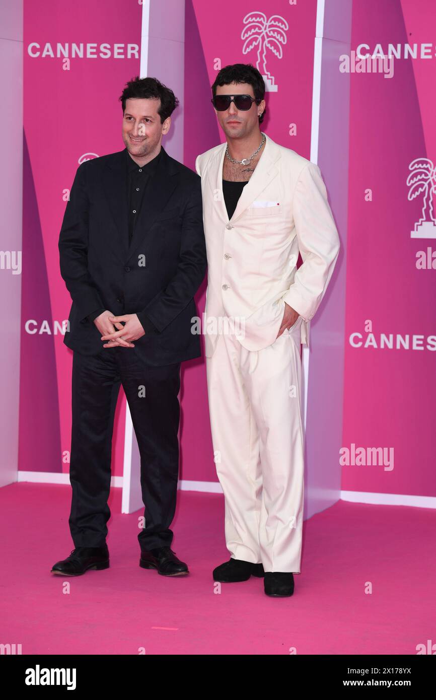 CANNES, FRANCE - APRIL 07: David Hadda, Aaron Altaras l attend the pink ...