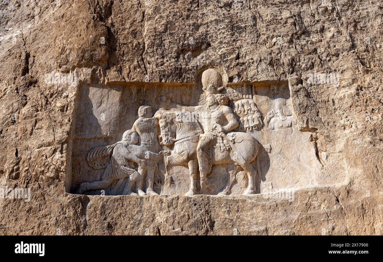Detailed stone carvings depicting historical figures and events at ...
