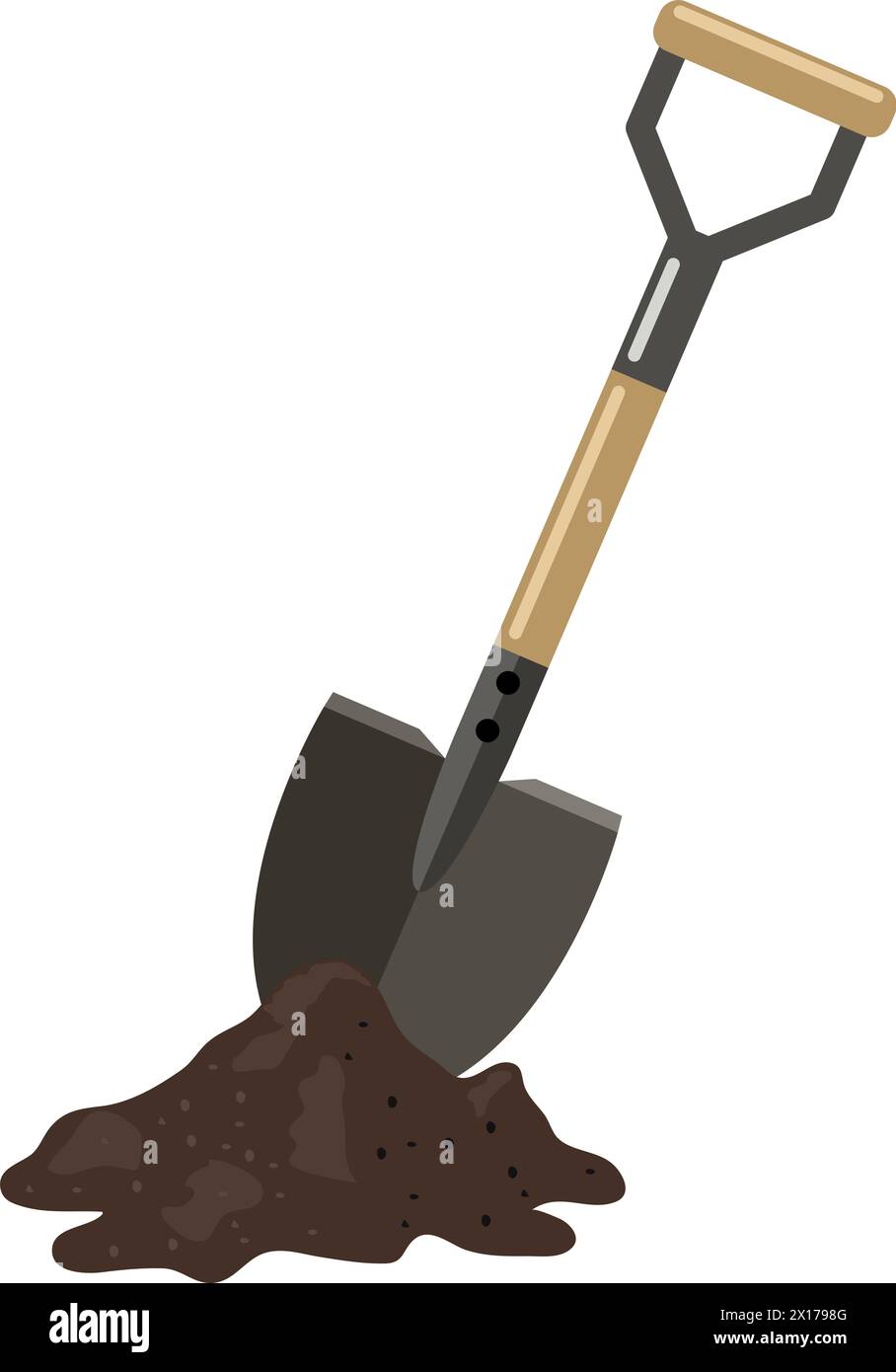 Gardener spade in garden Stock Vector Images - Alamy