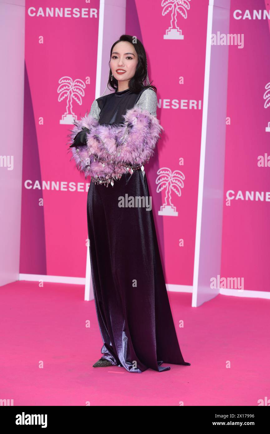 CANNES, FRANCE - APRIL 07: Mayutian Alim, attend the pink carpet ...