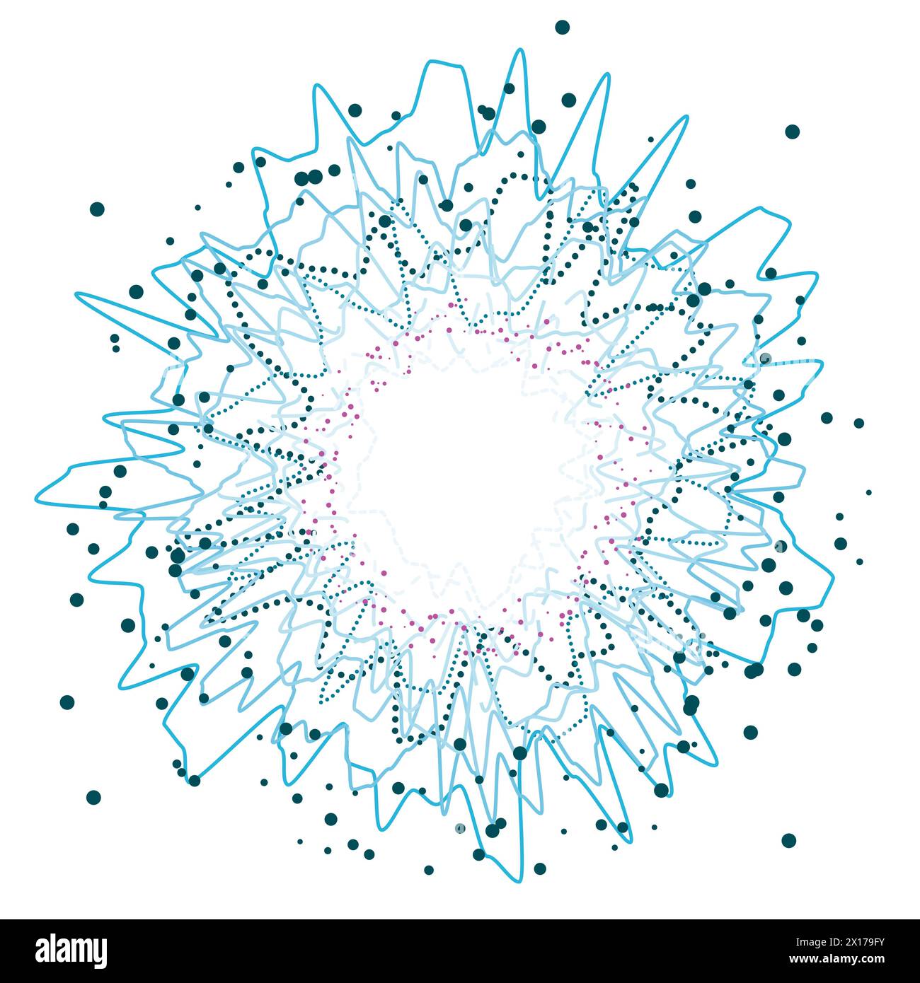 vector music background of audio sound wave pulse in rough circle ...
