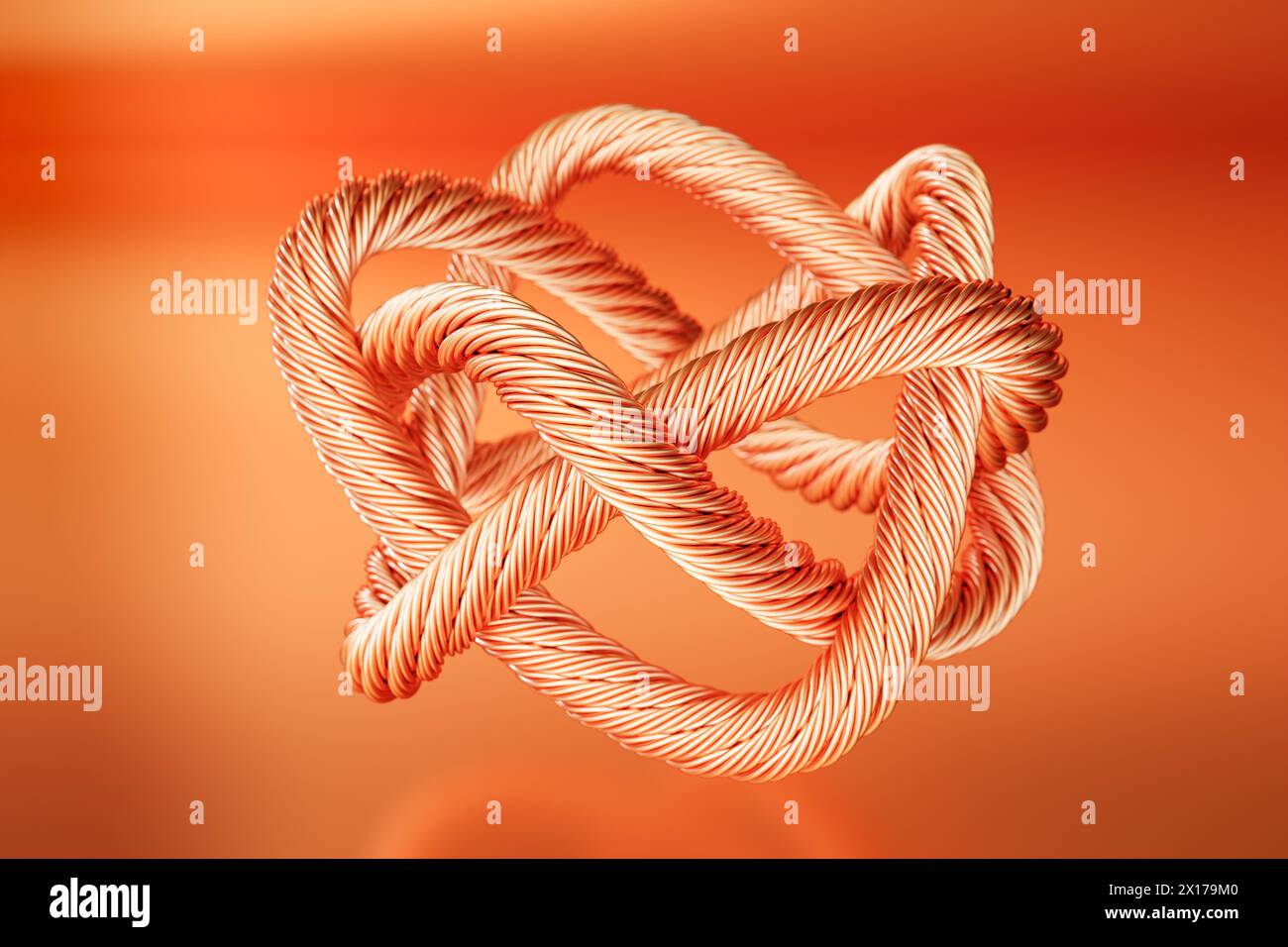 Copper concept. Twisted copper wires. Selective focus Stock Photo - Alamy
