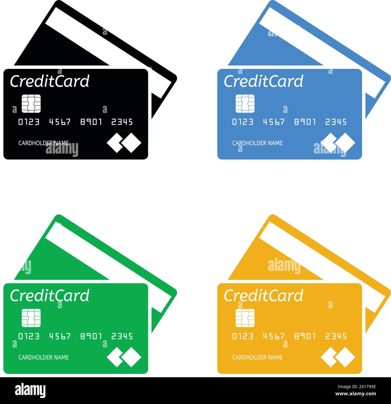 vector bank credit card template isolated on white background. business ...