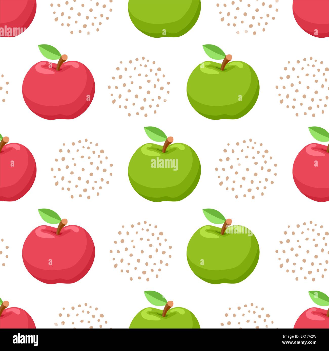 vector apple fruit seamless background. healthy natural diet food illustration. seamless pattern ...