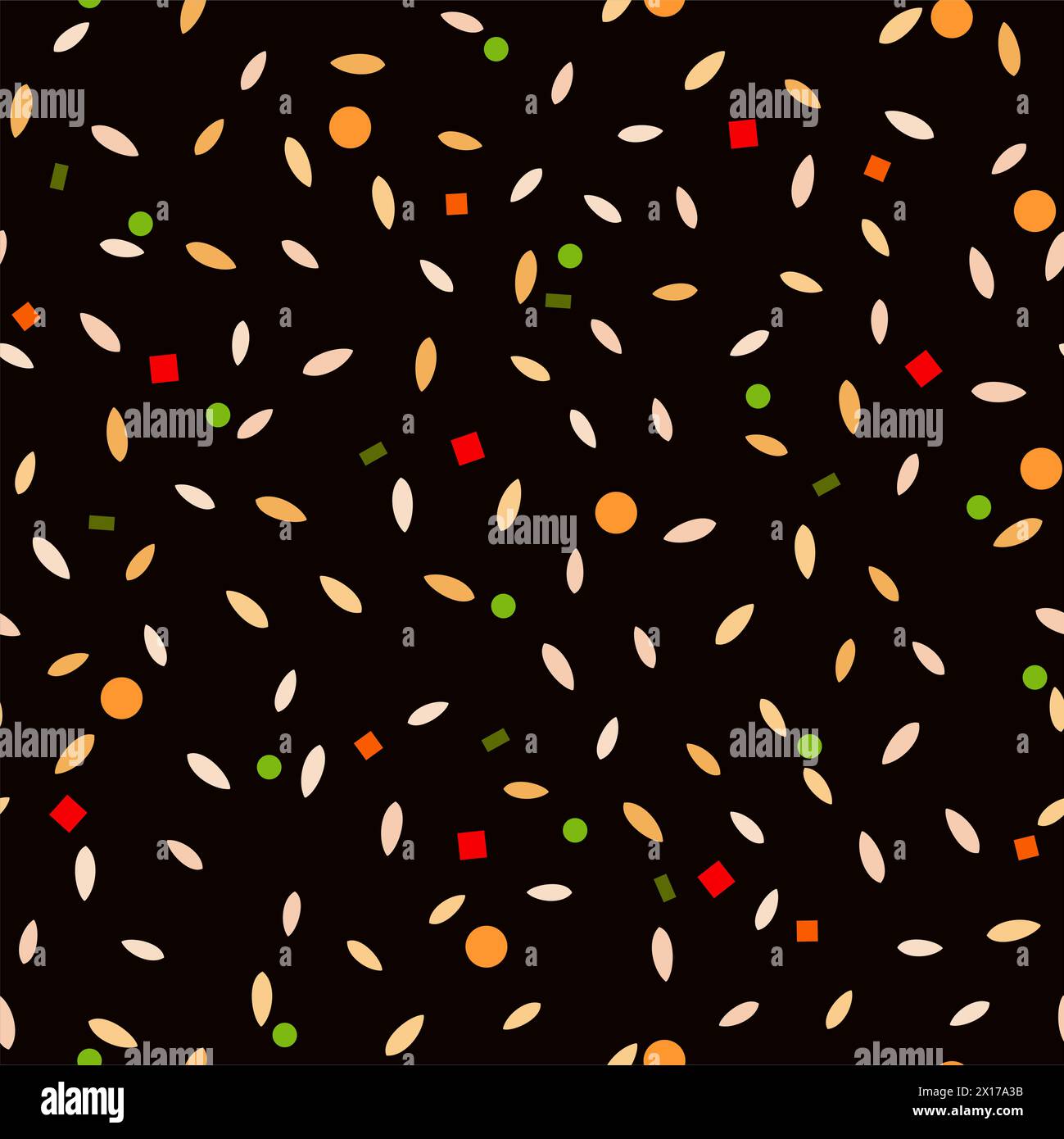 vector seamless texture of fried rice with chicken and vegetables ...