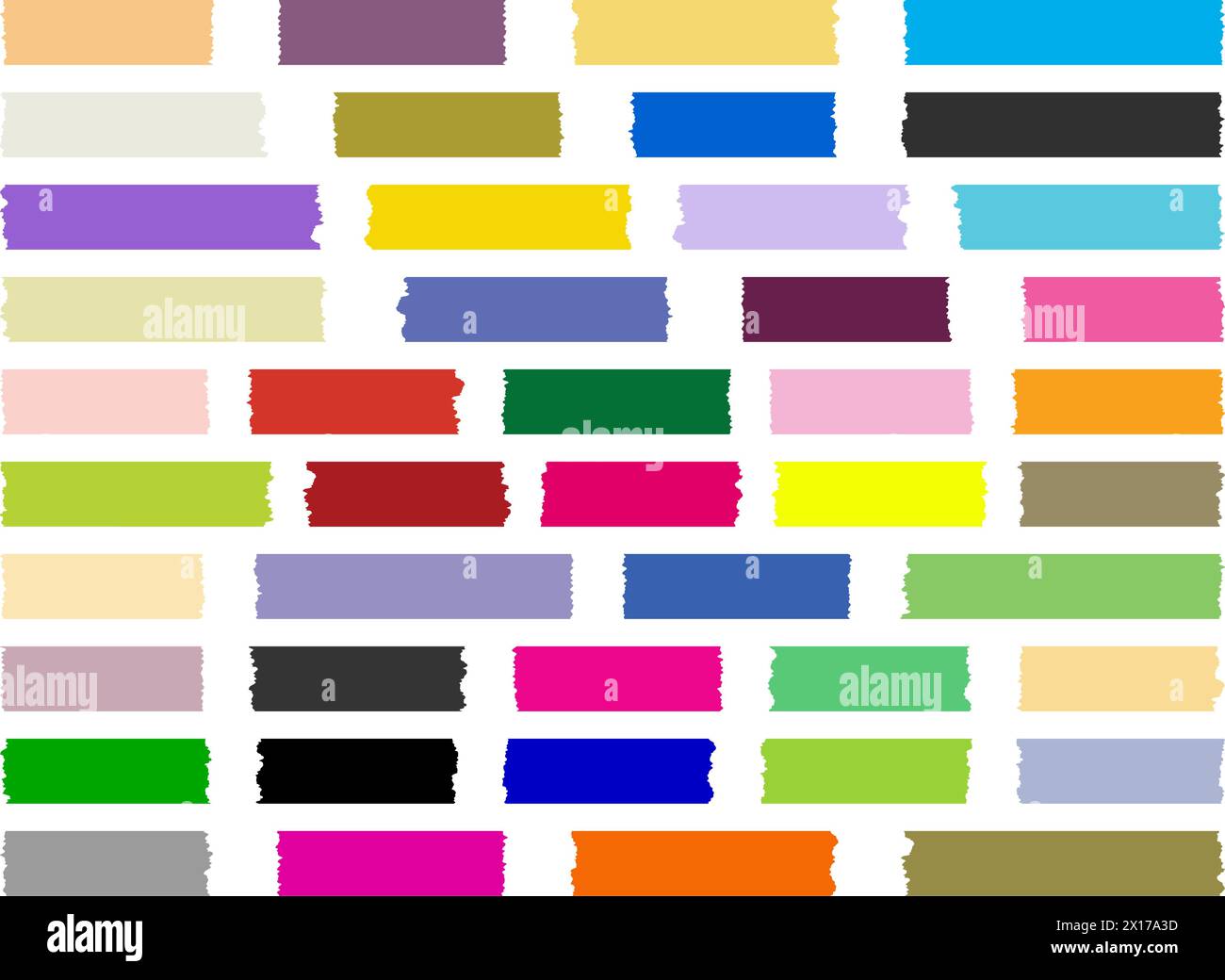 vector post note stickers. colorful tape strip paper stickers. sticky ...