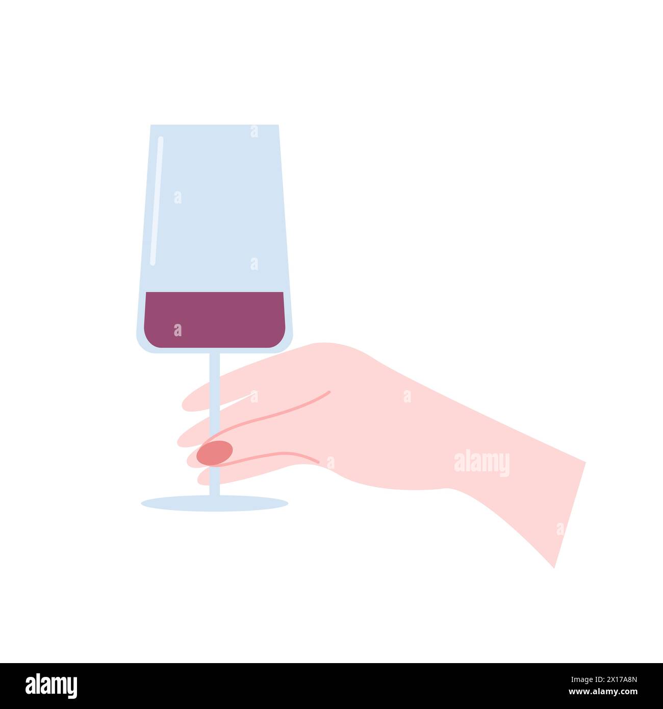 Woman red wine female Stock Vector Images - Alamy