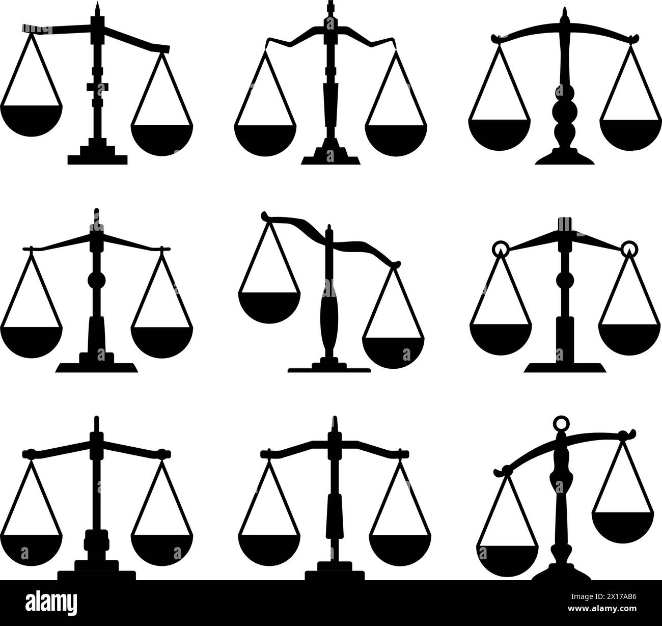 vector set of law scales of justice icons. weight balance, integrity of ... vector set of law scales of justice icons. weight balance, integrity of ...