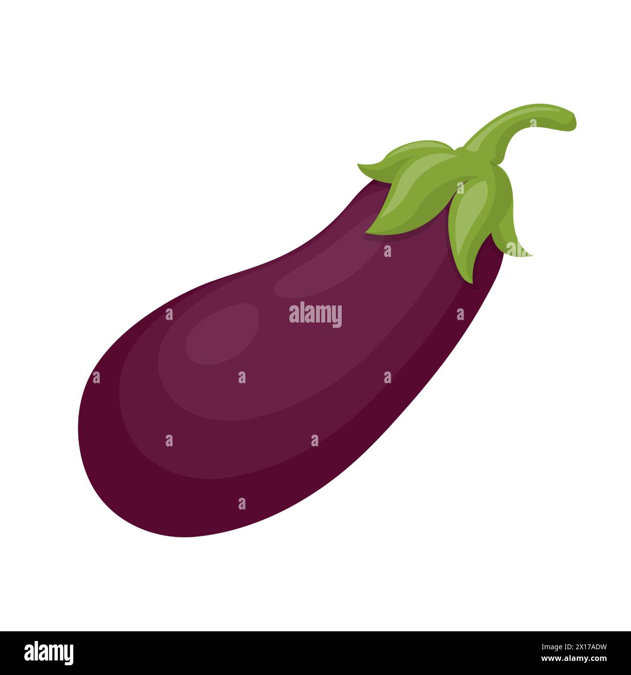 Fresh nature vegetable purple eggplant cartoon vector isolated ...