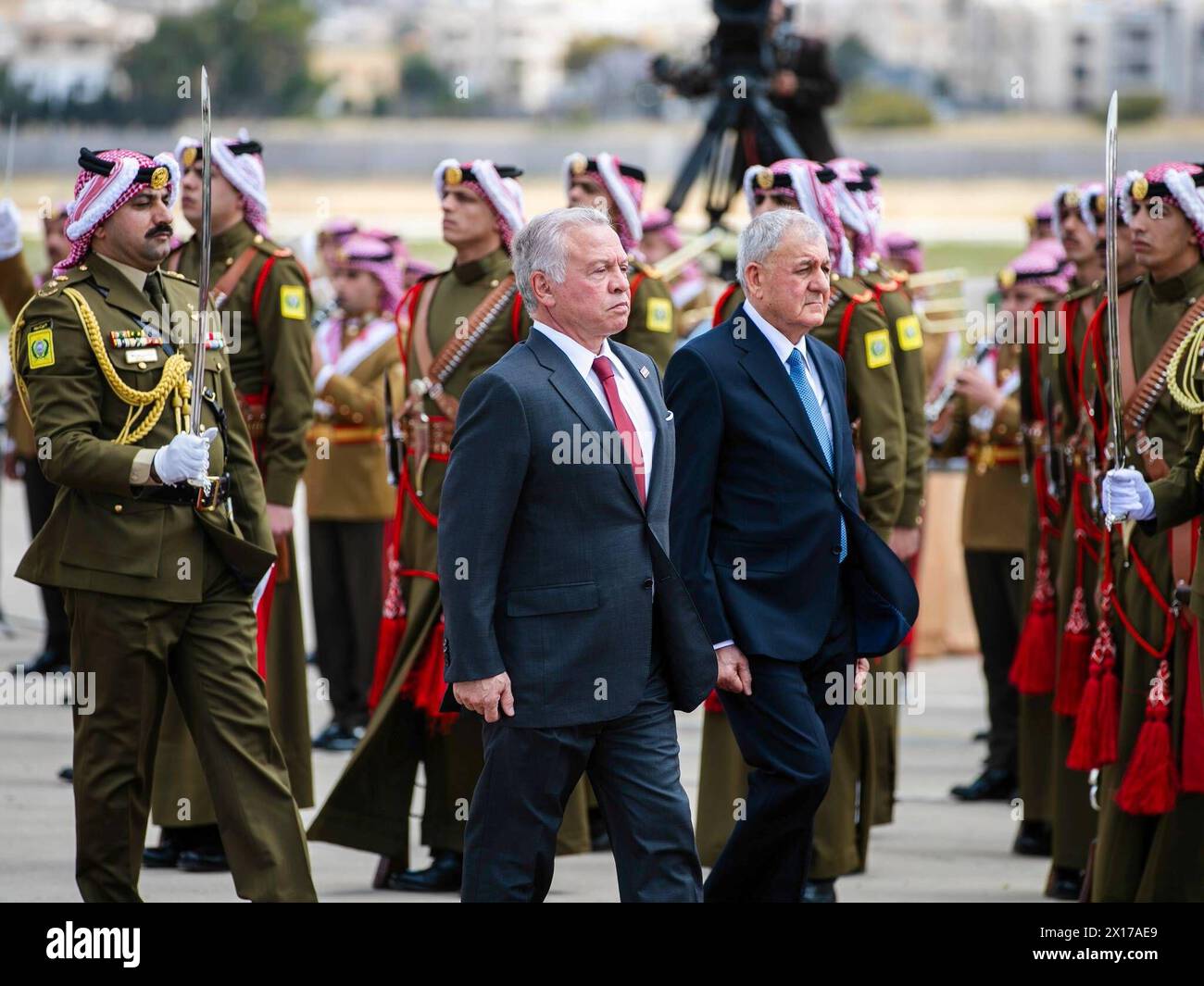 Jordanian King Abdullah II receives Iraqi President Abdul Latif Rashid ...