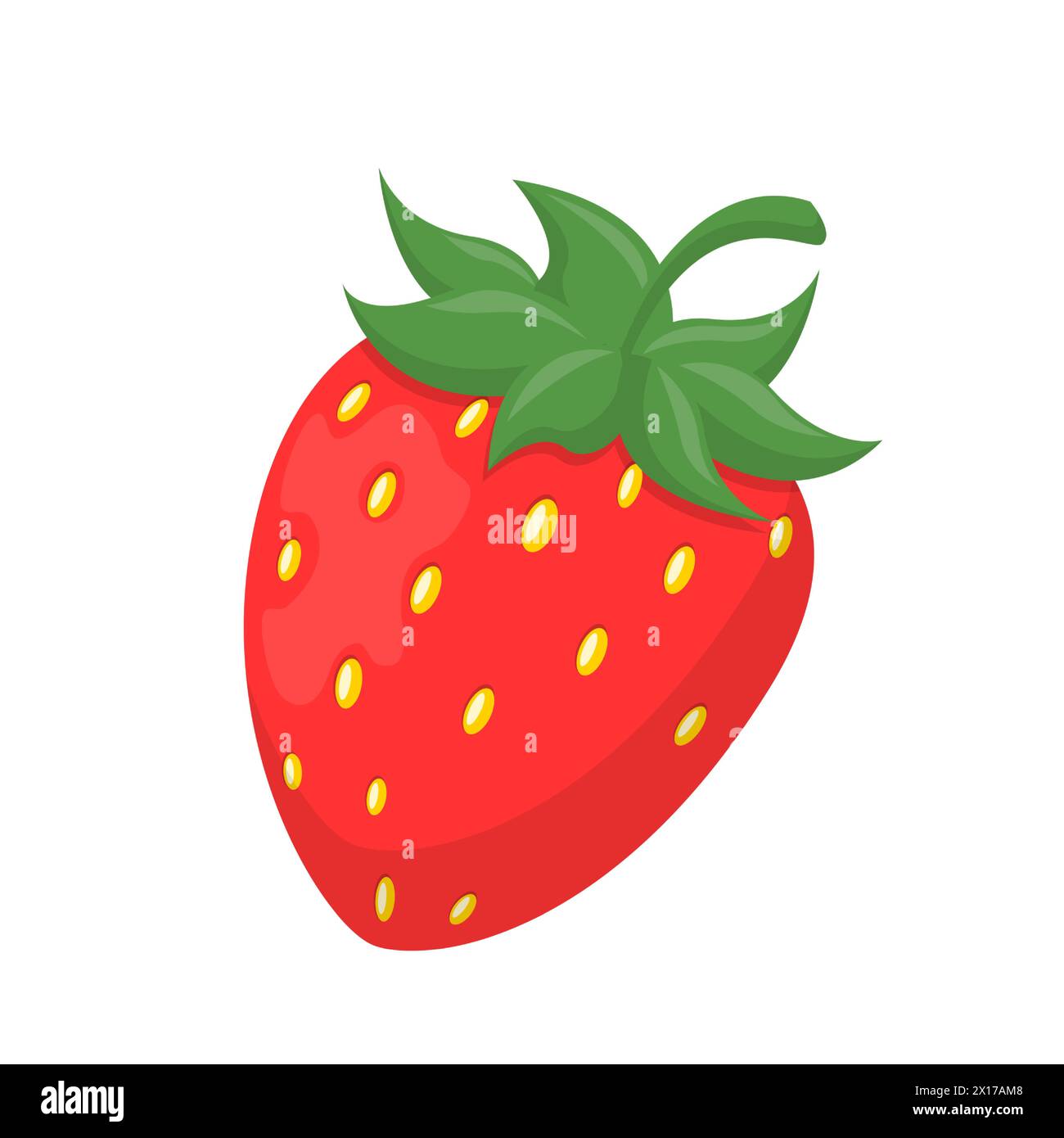 Fresh fruit strawberry cartoon vector isolated illustration Stock ...