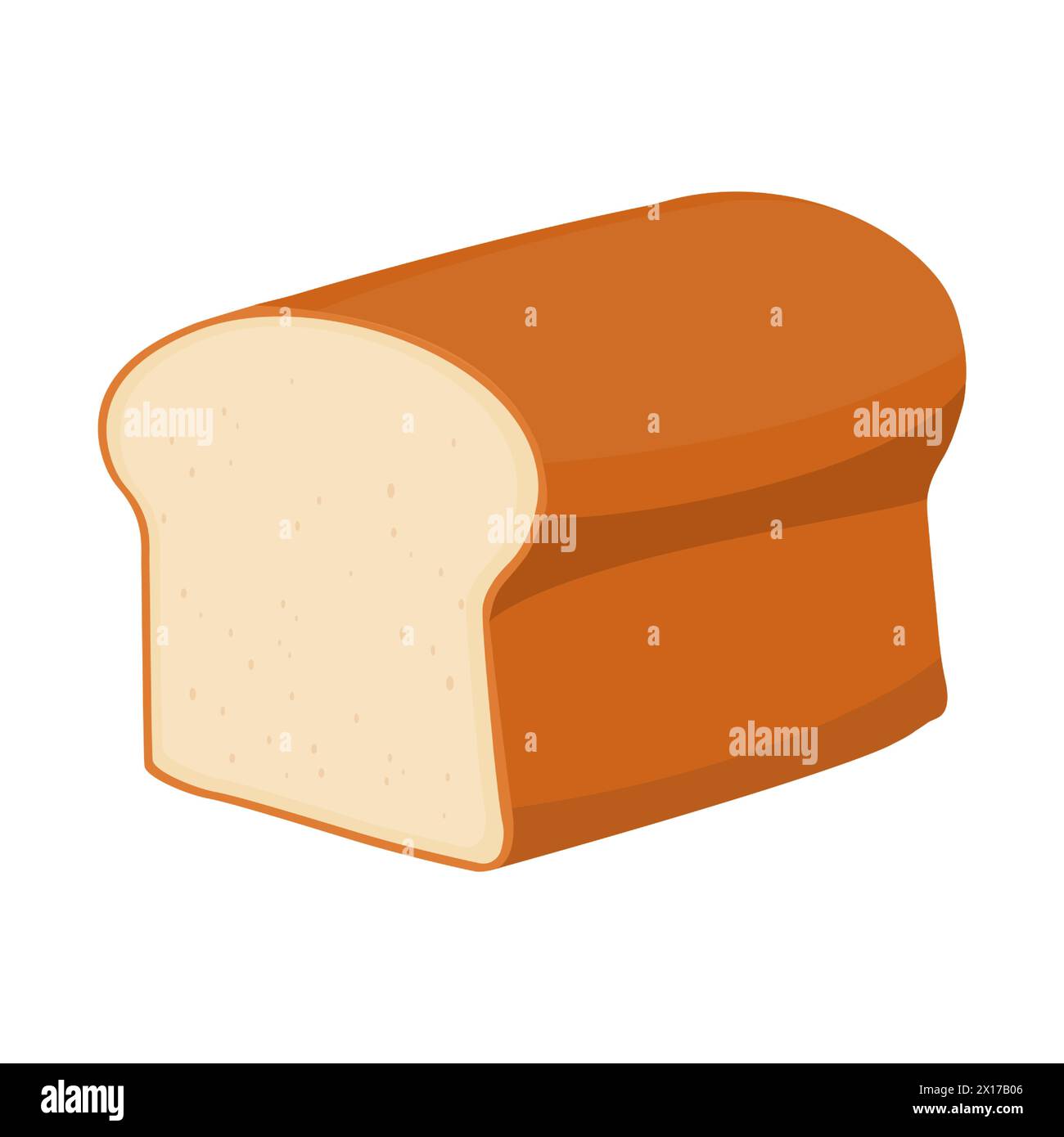 Food bread a loaf of toast cartoon vector isolated illustration Stock ...