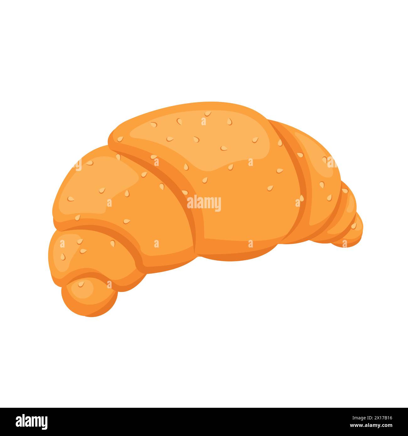 Bakery food croissant cartoon vector isolated illustration Stock Vector ...