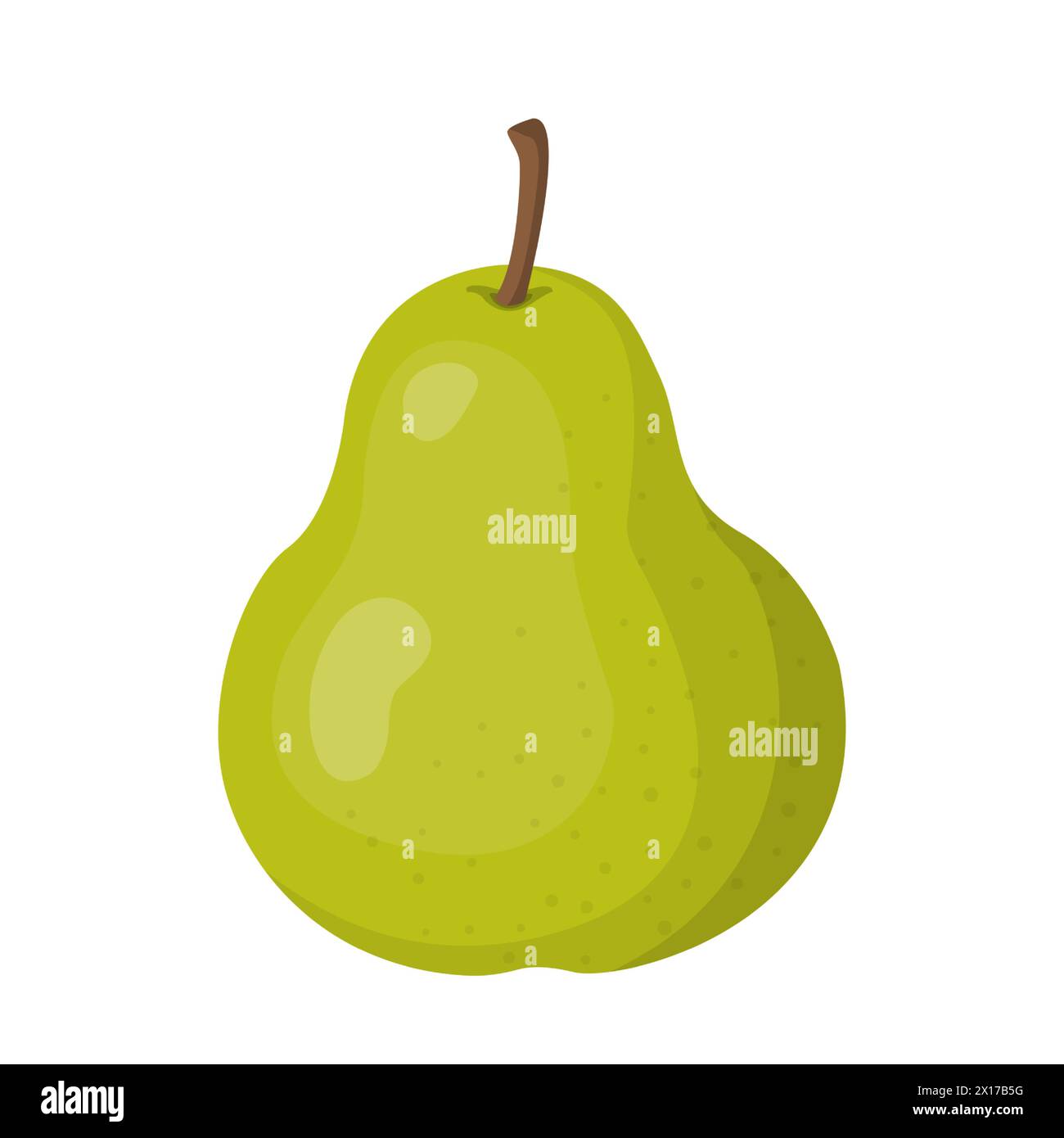 Fresh fruit green pear cartoon vector isolated illustration Stock ...