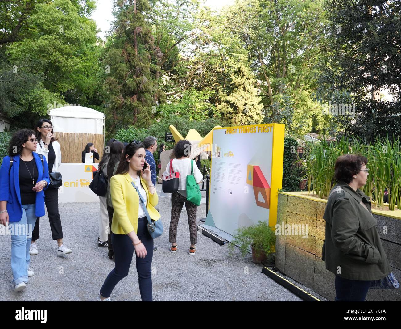 Milan - Fuorisalone 2024 - Brera area - visitors to the orthobotanist ...