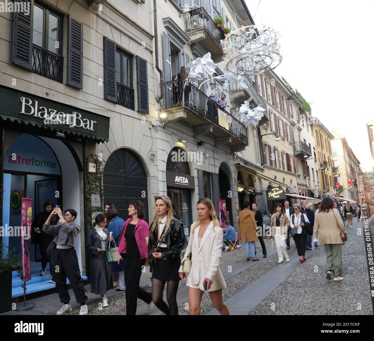 Milan - Fuorisalone 2024 - Brera area - Editorial Usage Only Stock ...