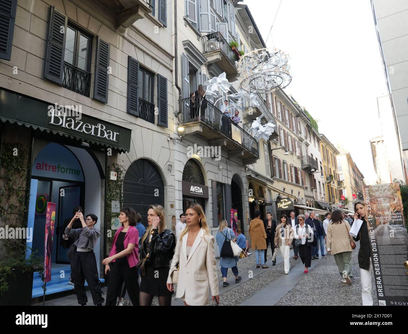 Milan - Fuorisalone 2024 - Brera area - Editorial Usage Only Stock ...