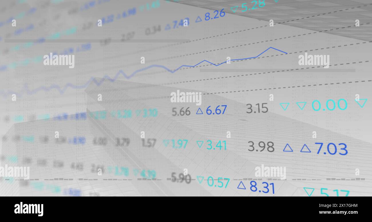 Digital Image Of Stock Market Data Processing Against Data Processing
