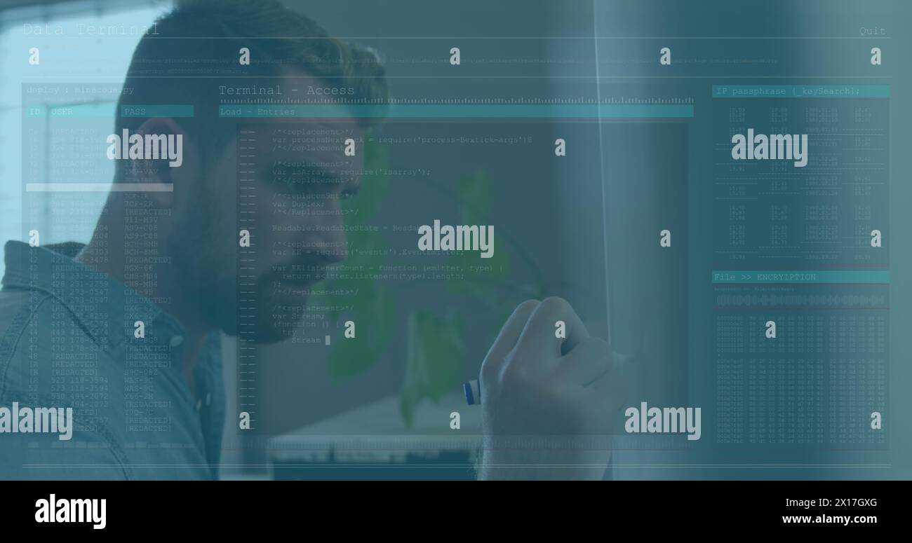 Data processing over caucasian worker technology and technology data processing data processing ...