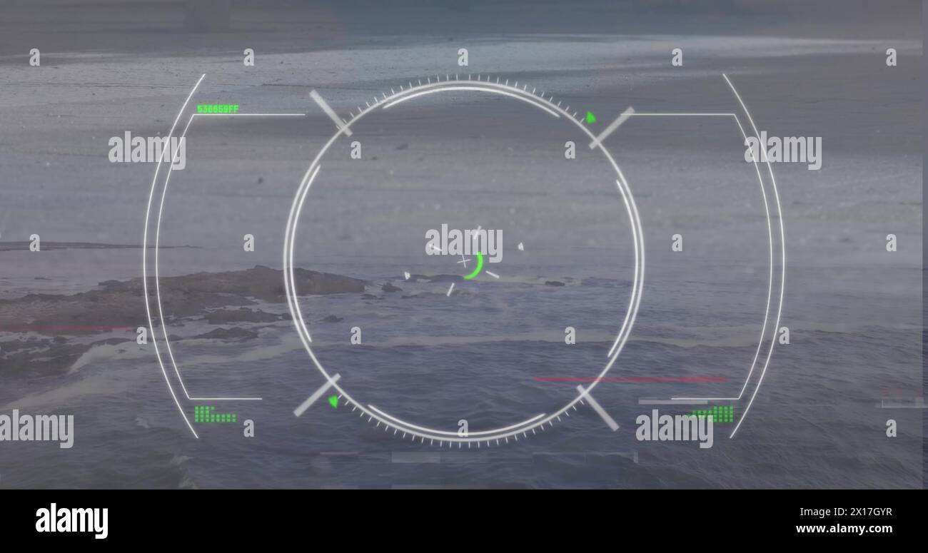 Image of scope scanning over processing with processing to processing ...